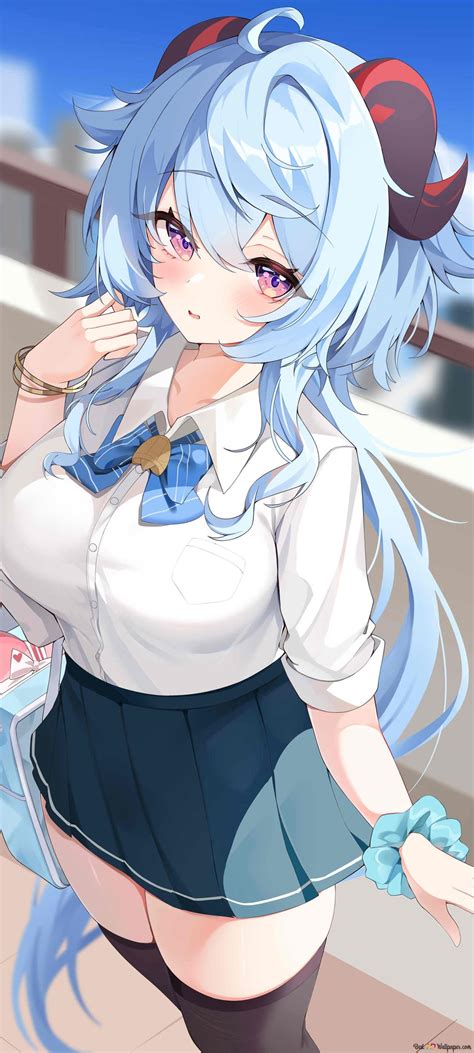 Anime Girl Ganyu Hot Look Genshin Impact 2k Wallpaper Download