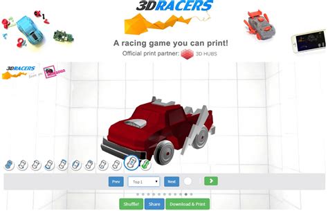 Diseña crea e imprime en D tu propio coche de carreras personalizado