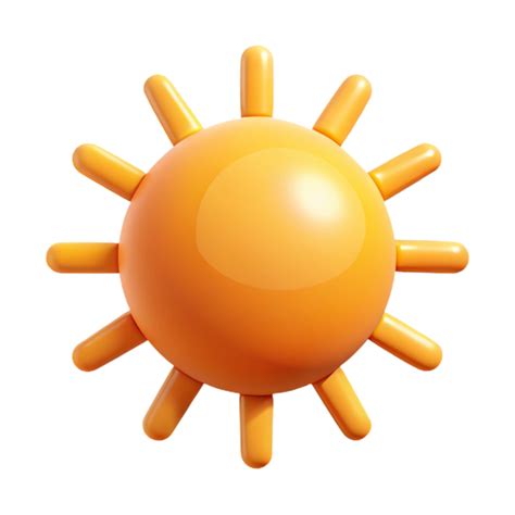Exquisite Coveted Minimal Geometric Sun Icon With Clean Lines And Flat Orange Color With