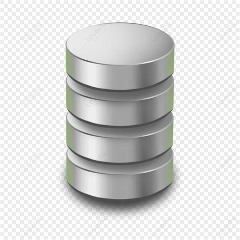 Cylinder Database Grey Realistic Style Realistic Style Png Free Download And Clipart Image For