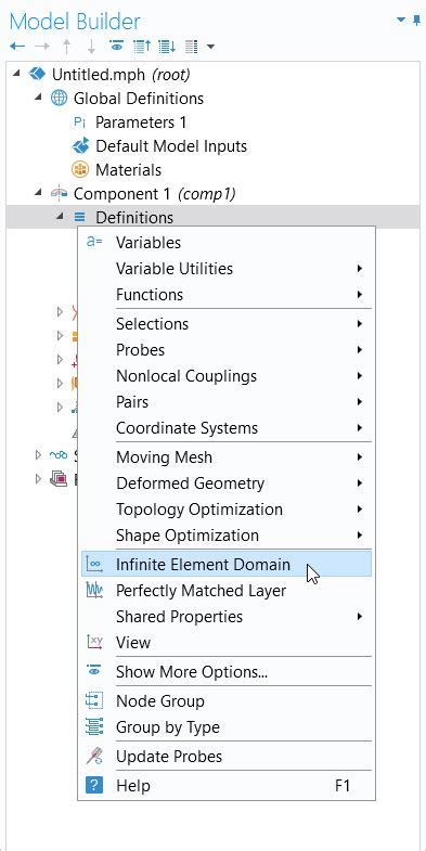 Geometry And Mesh Setup For Modeling Regions Of Infinite Extent