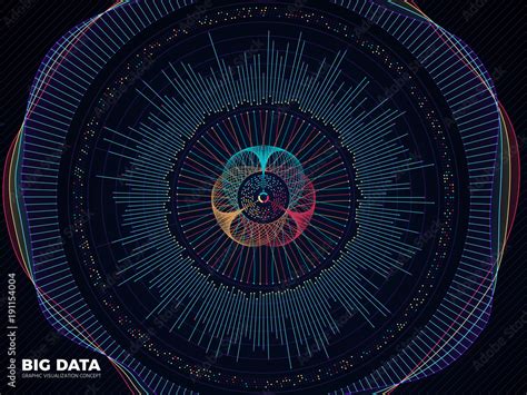 Big Data Graphic Complex Business System Visualization Vector Concept