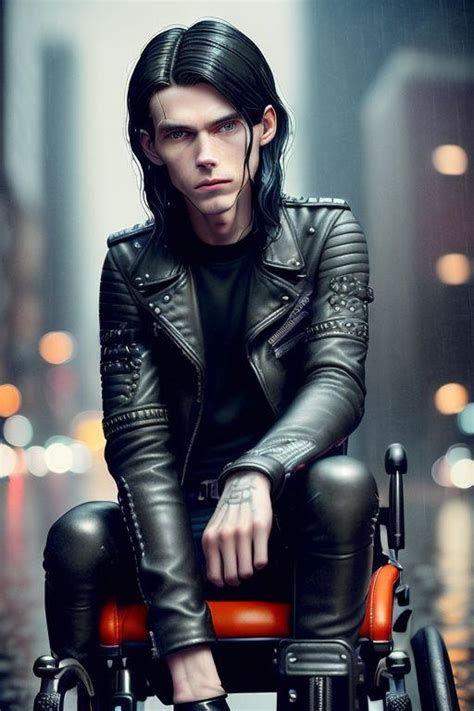 Very Cute Amputee Guy In Leather And Wheelchair By Wheelchairdreams On