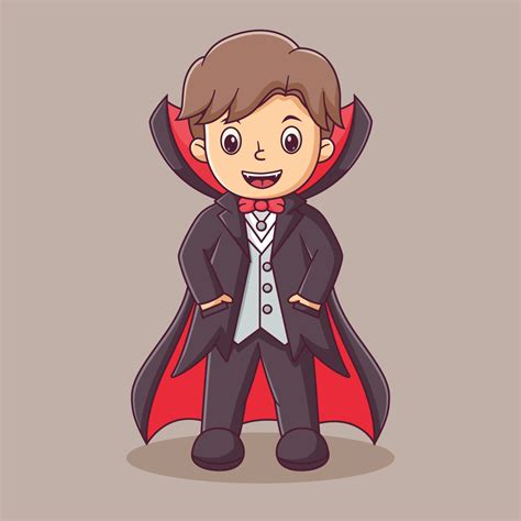 Cute Dracula Vampire Cartoon Isolated On White Background Dracula