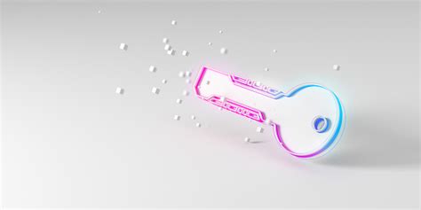 디지털 키 인증 및 보안 네온 불빛이 있는 미래 지향적인 키 아이콘이 있는 현대 기술 배경 Cgi 3d 렌더링 테크놀로지에 대한 스톡 사진 및 기타 이미지 Istock