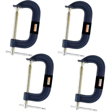 Kit 4 Grampos Tipo C Marceneiro Carpinteiro Pesado 5 Polegadas