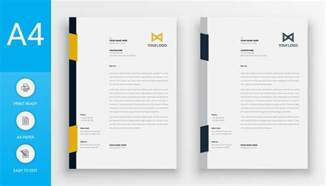 기업 편지지 디자인 서식 파일 프리미엄 벡터