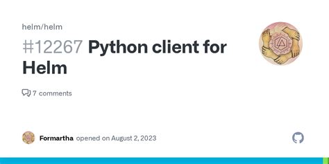 Python Client For Helm · Issue 12267 · Helmhelm · Github