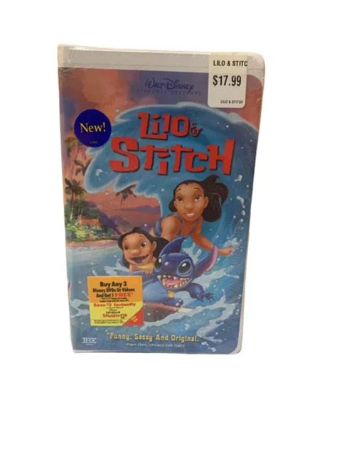 DISNEY S LILO Stitch VHS Clamshell Movie Animation Walt Disney Sealed