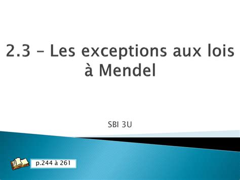 2 3 Les Exceptions Aux Lois Mendel
