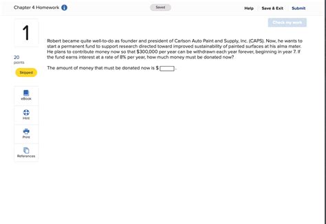 Solved Chapter 4 Homework Saved Help Save And Exit Submit