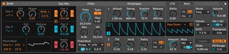 Ableton Live Drift Synthesizer