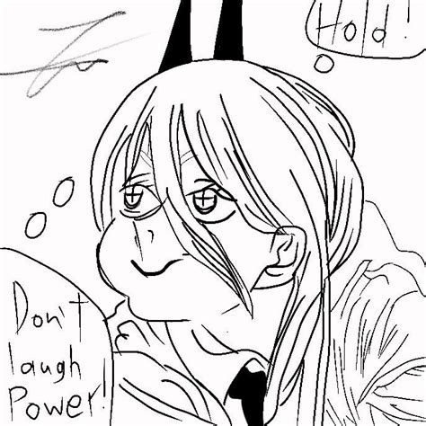 I Did A Sketch Based On A Manga Panel Of Power That I Liked And Added
