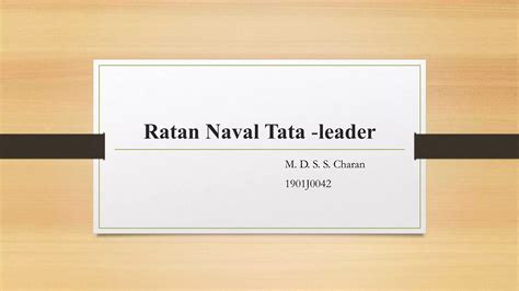 Ratan Naval Tata Ppt