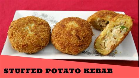 Potato Kebab Recipe Stuffed Potato Kabab Potato And Chicken Cutlets