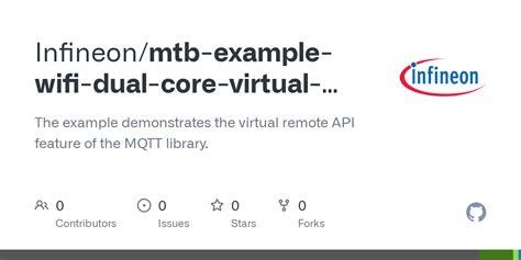 GitHub Infineon Mtb Example Wifi Dual Core Virtual Mqtt Client The Example Demonstrates The
