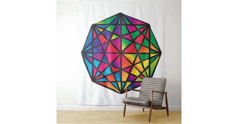 Octagon Matrix Series V2 Multicolor Tapestry Zazzle