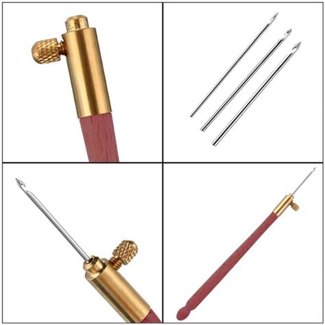 Badu Bg Гореща тамбурна кука с 3 игли 70 100 120 Комплект инструменти за плетене на една кука с