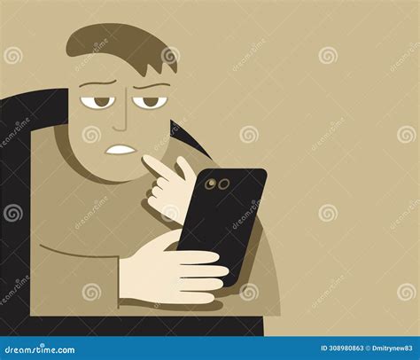 Doomscrolling Or Doom Surfing Concept Illustration Royalty Free Cartoon