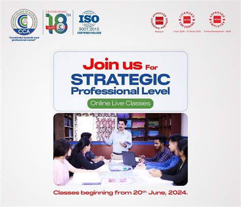 Admissions Open For Strategic Professional Classes At Cca