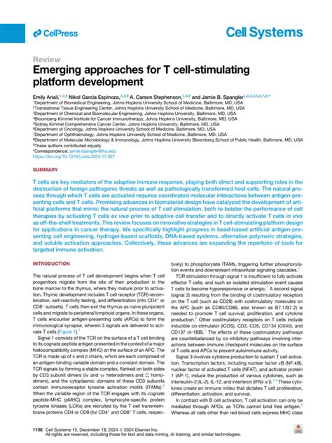 T Cell Stimulation Pdf T Cell T Helper Cell