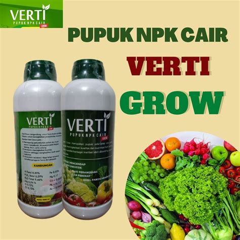 Jual Pupuk Cair VERTI GROW Pupuk Npk Untuk Buah Naga Pupuk Untuk Masa