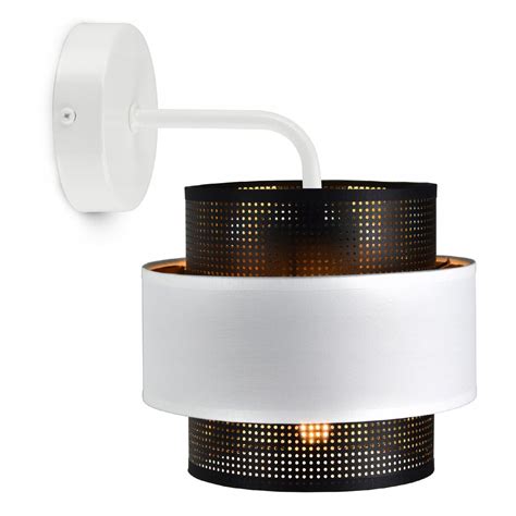 Lampa Ścienna Kinkiet GLAMOUR Biała Czarna Złota Forum Design Cards Sklep EMPIK