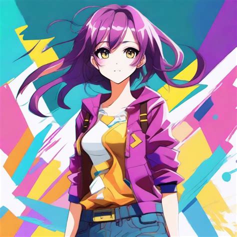 Vibrant Anime Maiden