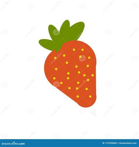 Strawberry Flat Design Art Stock Illustration Illustration Of Graphics 174789068