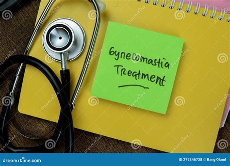 Concept Of Gynecomastia Treatment Write On Sticky Notes With