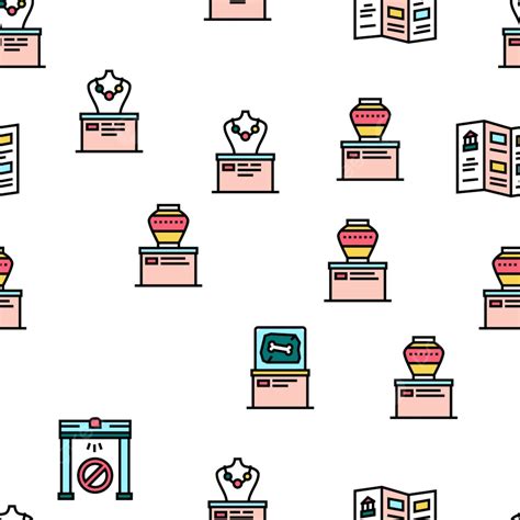 박물관 갤러리 전시 벡터 원활한 패턴 얇은 라인 그림 틀 울타리 역사적인 Png 일러스트 및 벡터 에 대한 무료 다운로드 Pngtree