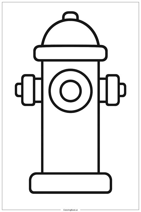 Simple Fire Safety Hydrant Coloring Page Free Pdfandpng Printable
