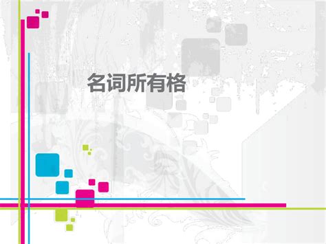 中考英语（人教新目标） 名词所有格 复习课件 共21张ppt 21世纪教育网