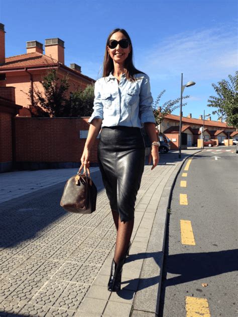Look Con Falda De Cuero The Fashion Room