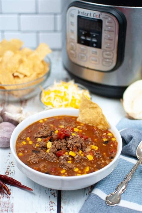 Easy Instant Pot Taco Soup Recipe One Pot Meal Kim Schob