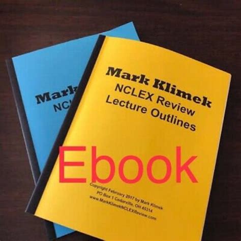 Nclex Review Notes With Shared Mark Klimek Blue And Yellow Book Etsy
