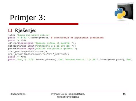 Python Upis I Ispis Podataka Formatiranje Ispisa Josip