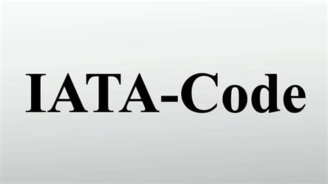 IATA-Code - YouTube