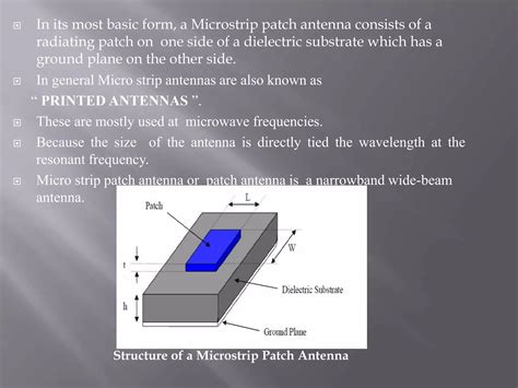 Implementation Of Size Reduction Techniques In Microstrip Patch Antennas Pptx