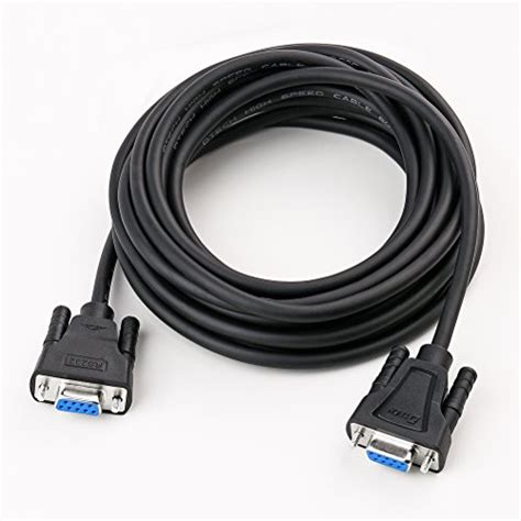 Dtech 15 Ft Straight Through Serial Cable Female To Female 9 Pin Db9
