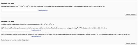 solved problem 3 1 point find the general solution to