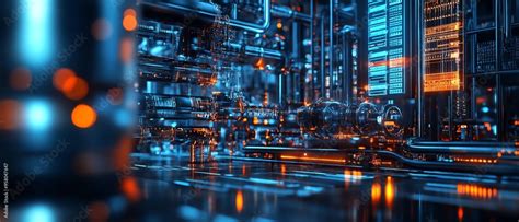 Detailed Image Of Automation Concept Featuring Industrial Business Process Workflow