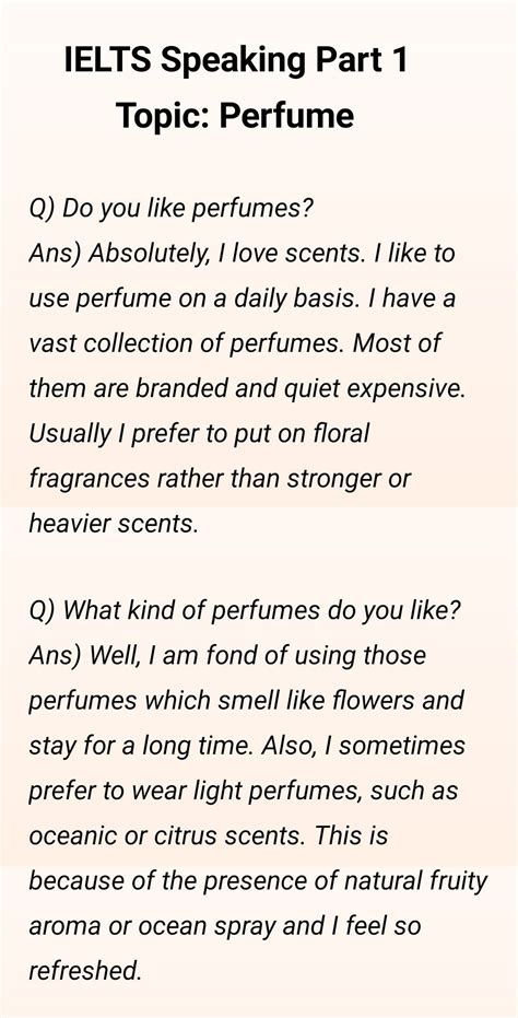 Perfume Speaking Part 1 Hướng Dẫn Bài Tập Và Phân Tích Chuyên Sâu