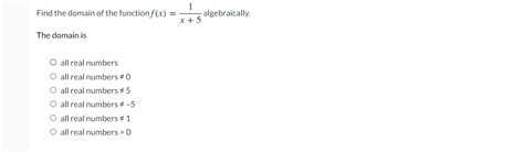 Solved Find The Domain Of The Function F X Chegg Com