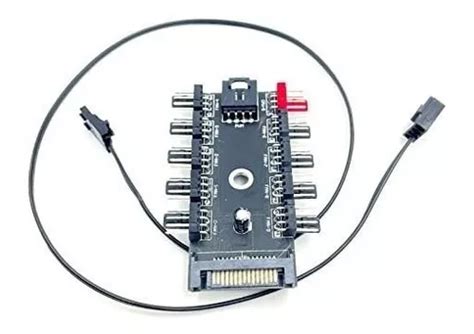 Chasis Fan Hub 4 Pin Pwm Pc Cpu Fan Sata Conector Hub Splitt En Venta