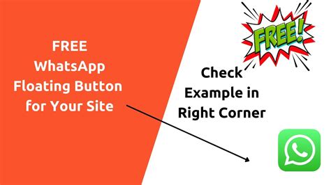 How To Add Free Whatsapp Floating Widget On Your Website Youtube