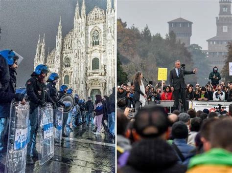 Proteste No Pass Manifestanti In Piazza Duomo Bloccato Il Tentativo