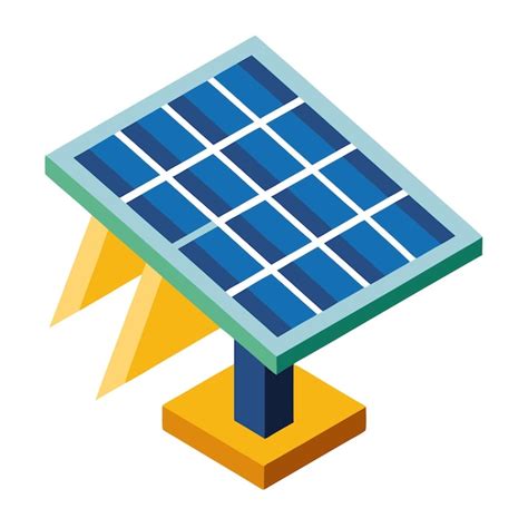 Векторное искусство и иллюстрация солнечных панелей Премиум Ai