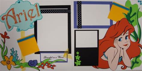 Princess Ariel 12x12 Premade Layout Etsy Disney Scrapbook Pages