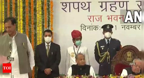 Rajasthan Cabinet Reshuffle 11 Ministers 4 Mos Take Oath Jaipur